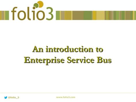 introduction to enterprise service bus ppt
