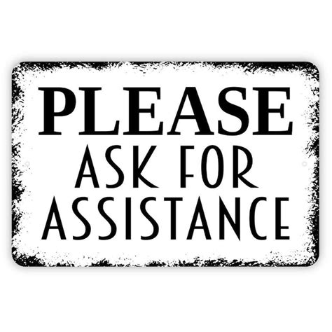 Please Ask For Assistance Sign Etsy