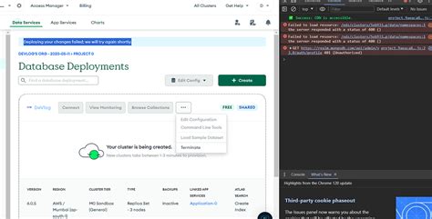 m0 cluster not spinning up mongodb atlas mongodb developer