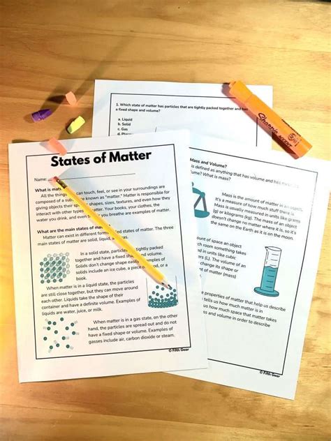 Cross Curricular Science Reading Comprehension Passages