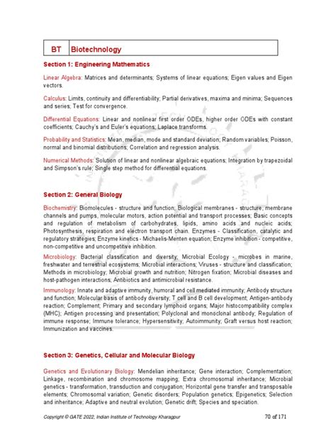 Bt Biotechnology Section 1 Engineering Mathematics Pdf Genetics Gene