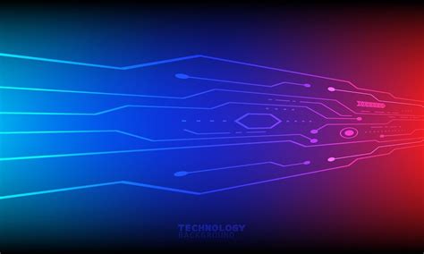 Premium Vector Technology Background Neon Effect With Circuit Board Concept Hi Tech Background