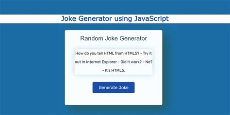 Random Joke Generator Using JavaScript DEV Community