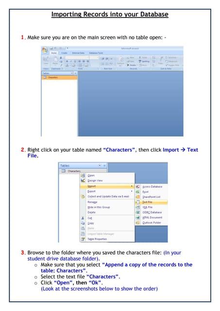 2 importing records helpsheet pdf