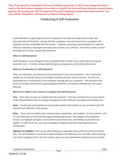 29 Self Review Examples To Download