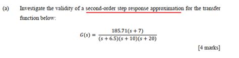 solved a investigate the validity of a second order step