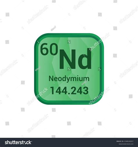 Neodymium Chemical Element Periodic Table Stock Vector Royalty Free Shutterstock