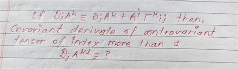 covariant derivative of a contravariant tensor of rank 2