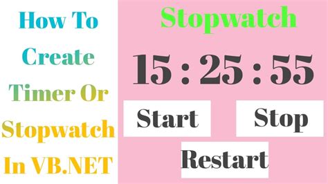 How To Create Timer Or Stopwatch In VB NET For Beginner Tutorial Tips Tricks In VB NET