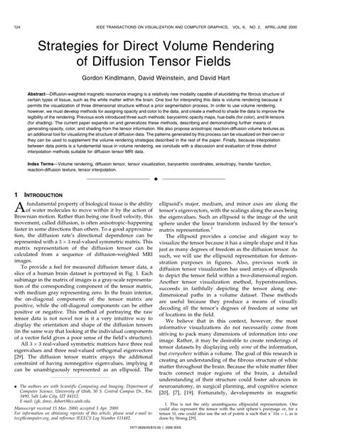Pdf Strategies For Direct Volume Rendering Of Diffusion Tensor Fields