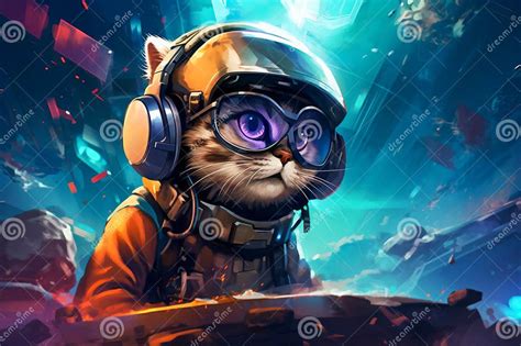Cute Cat Delves Into The Virtual World Donning Augmented Reality