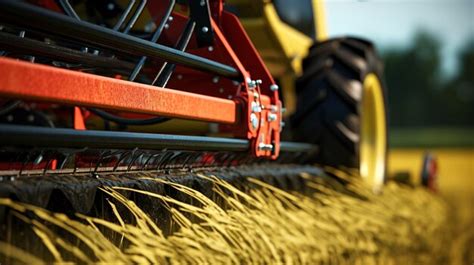 Premium Ai Image A Photo Of A Close Up Of A Hay Tedder In Operation