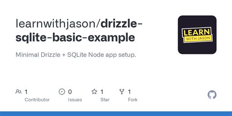 Github Learnwithjasondrizzle Sqlite Basic Example Minimal Drizzle