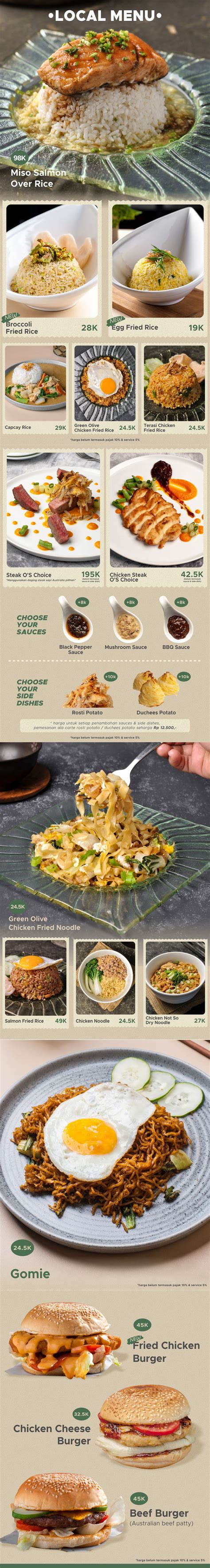 Green Olive Eatery Menu Jnp Group Jaya Nika Permata