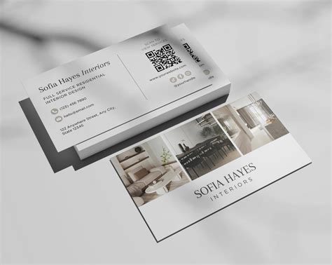 Interior Design Business Card Template Canva Interior Designer