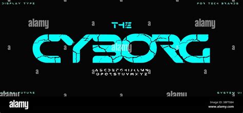 Cyberpunk Glitch Alphabet Cracked Robotic Font Bold Futuristic