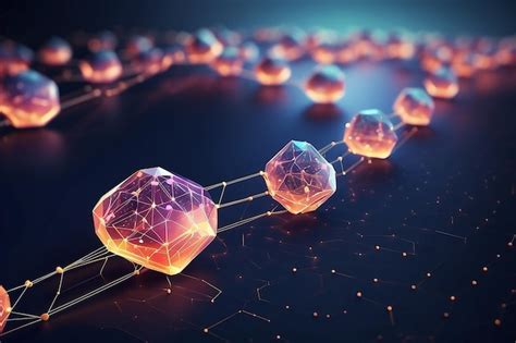 Premium Photo Blockchain Link Network Technology Concept Block Chain Digital Illuminated Shape