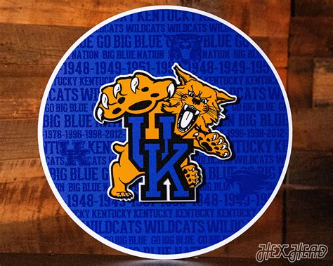 Kentucky Wildcats Craft Series 3d Embossed Metal Wall Art
