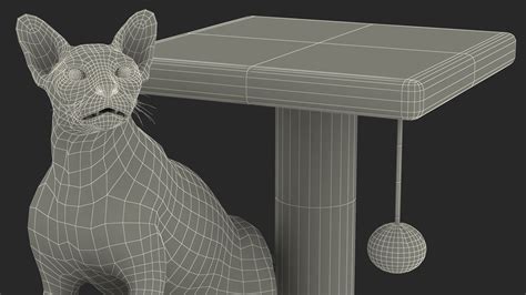 Cat Tree 3 Level With Cat 3d Model 179 3ds Blend C4d Fbx Max