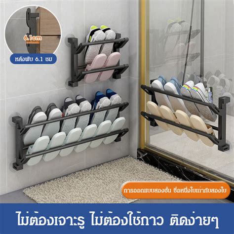 Huowa Walang Suntok Na Shoe Rack Pinto Sa Likod Ng Dingding Na