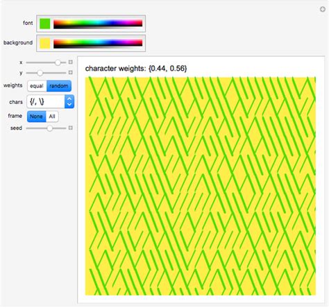 Mazes Made With Random Characters Wolfram Demonstrations Project