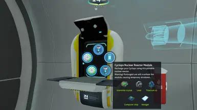 Subnautica Cyclops Shield Generator Bastaatomic