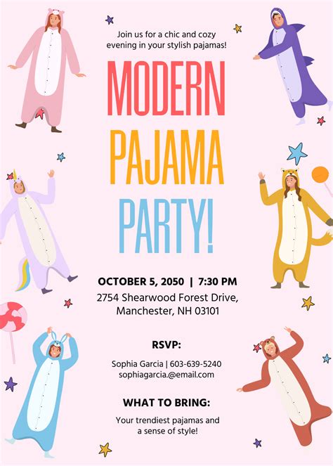 Pajama Party Flyer Template