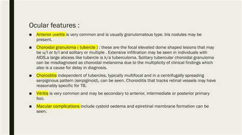 Infectious Uveitis Part 1 Pptx Ppt Upload Ppt