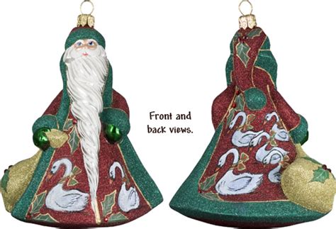 Glass Christmas Ornaments 12 Days Of Christmas Seven Swans A Swimming
