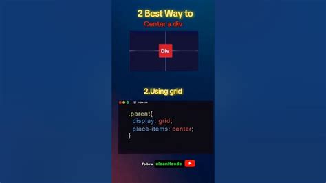 Cleanncode For Center Div🎉html Css Javascript Frontend Coding