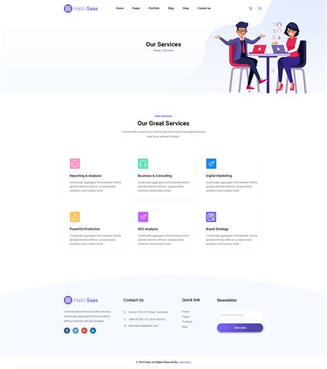 Halcisaas Creative Psd Template For Saas Startup And Agency By Labartisan