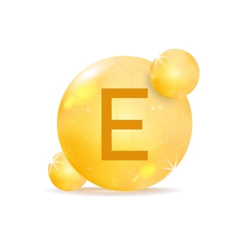 Premium Vector Vitamin E Golden Icon Drop Vitamin Pill Capsule