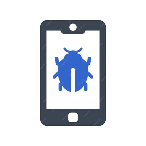Premium Vector Mobile Bug Icon