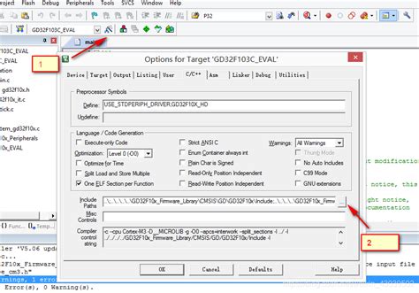 ①gd32keil编译环境搭建及编译demo gd32f1x0 firmware library cmsis core