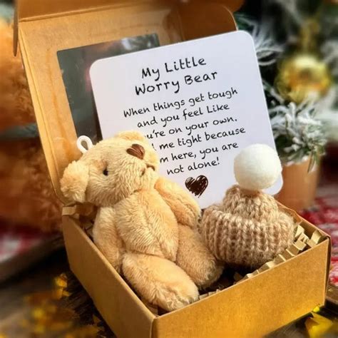 Handgemaakte Mini Pluche Teddybeer In Doos Feelingm
