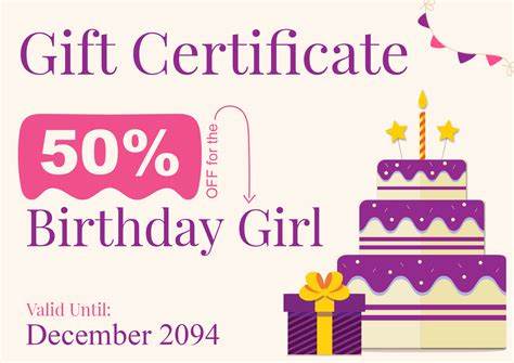 Birthday T Certificate Template Highfile