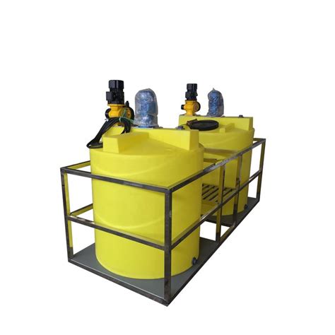 Auto Manual Polymer Dosing Machine Alum Acid Floc Tank Flocculation Dosing System Pe Tank