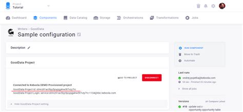 gooddata reports keboola user documentation