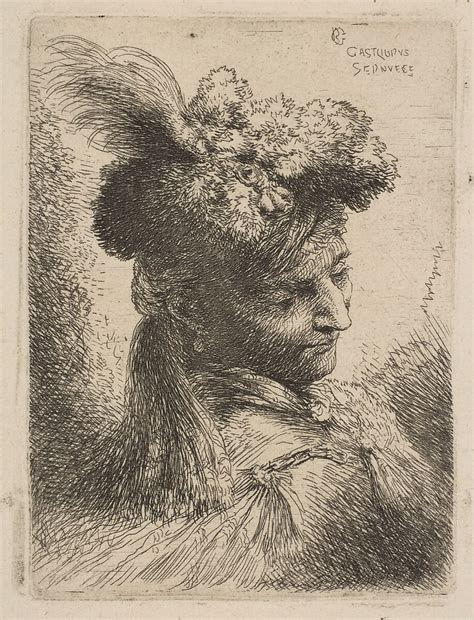 Giovanni Benedetto Castiglione Il Grechetto Young Man Facing Three