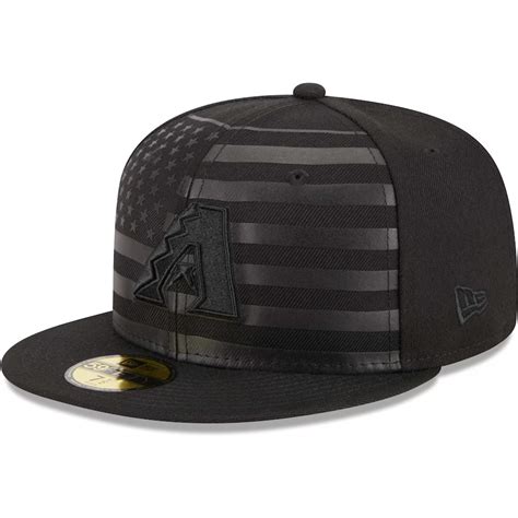 New Era Arizona Diamondbacks All Black American Flag 2023 59fifty Fitt
