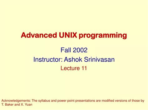 PPT - Advanced UNIX programming PowerPoint Presentation, free download - ID:4480001