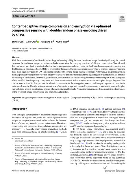 pdf content adaptive image compression and encryption via optimized