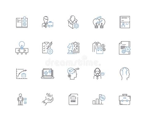 Trend Analysis Line Icons Collection Forecasting Predictive