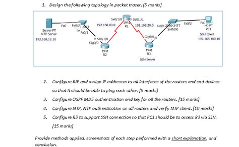 Cisco Packet Tracer PLEASE Design The Following Chegg