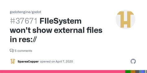 Filesystem Wont Show External Files In Res · Issue 37671