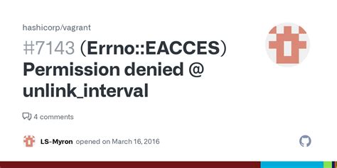 Errnoeacces Permission Denied Unlinkinterval · Issue 7143
