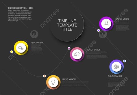 Vector Infographic Timeline Template With Curved Line Template Download