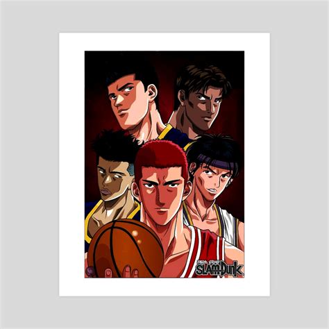 Hd Vintage Anime Slam Dunk An Art Print By Nicolas Francesco Inprnt
