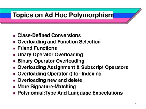 Ppt Topics On Ad Hoc Polymorphism Powerpoint Presentation Free
