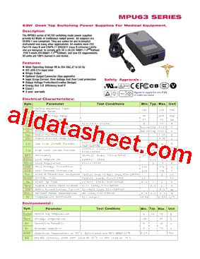 MPU Datasheet PDF MPS Industries Inc